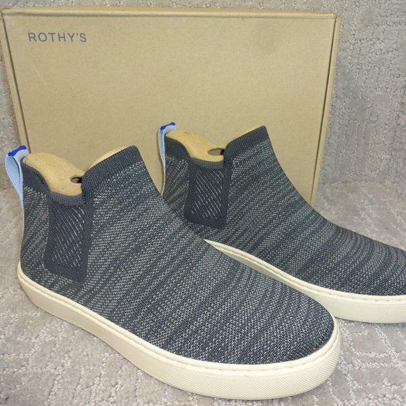 Rothy's | Shoes | Rothys The Chelsea Graphite Melange Knit Pull On ...